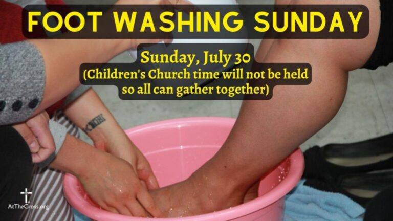Foot Washing Sunday | Calvary Chapel At The Cross